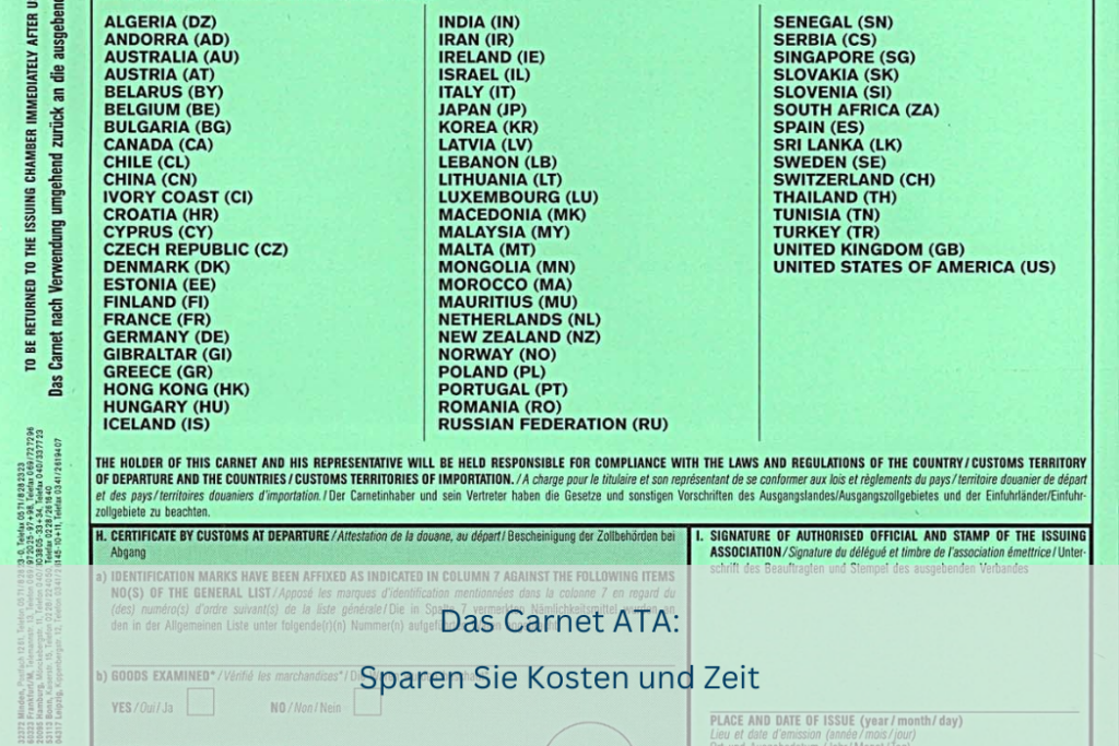 Das Carnet ATA: Sparen Sie Kosten und Zeit - ZOBA Service & IT GmbH